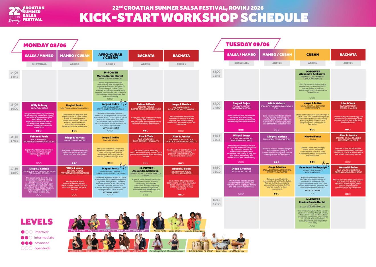 Kick-Start Workshops | CSSF 2026 - Croatian Summer Salsa Festival